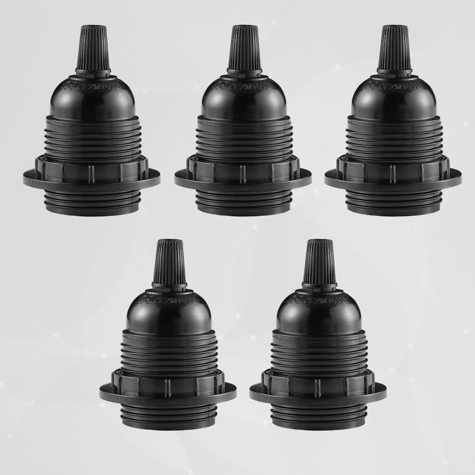 E27 E14 Plastic Light Bulb Lamp Holder Screw style Pendant Socket Bulb ...
