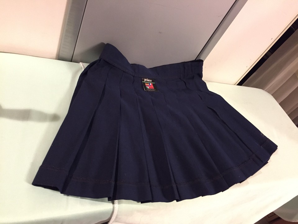 Vintage 80s Prince Navy Blue Tennis Pleated A-line Skirt - Size 8 | eBay