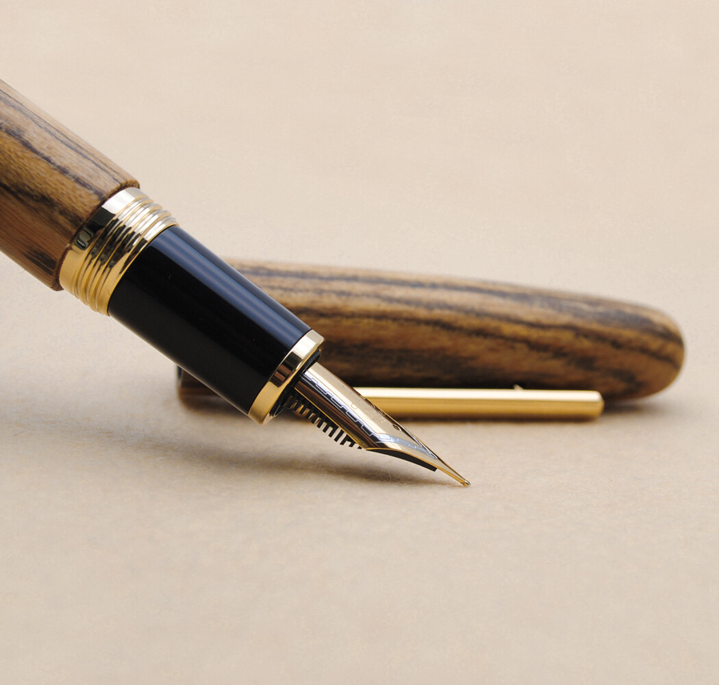 Jinhao 9056 Natural Wood Fountain Pen Handmade M/F Nib Ink Pen With A Converter | eBay