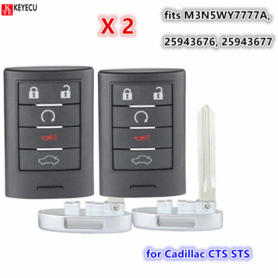 2*for Cadillac CTS STS Keyless Entry Remote Car Key Fob Transmitter ...