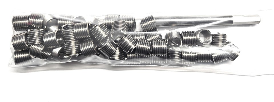 6x1.0 Helicoil Kit Metric SS304 (50pc), Thread Repair KIT, Helicoil ...