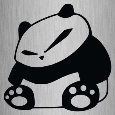 Angry Panda Sticker Evil Vinyl Car Decal 140mm x 140mm | eBay
