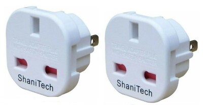 Pack of 2 Travel Adaptors Plug for UK To USA US Canada Mexico Adapter ...