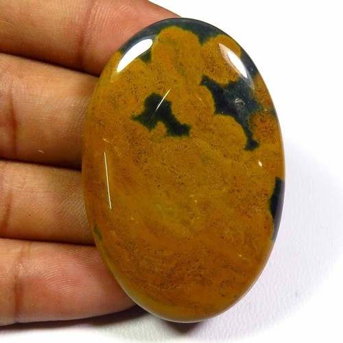 Natural Jasper Ocean Gemstone Polished Smooth Ocean Cabochon 47x31 mm ...