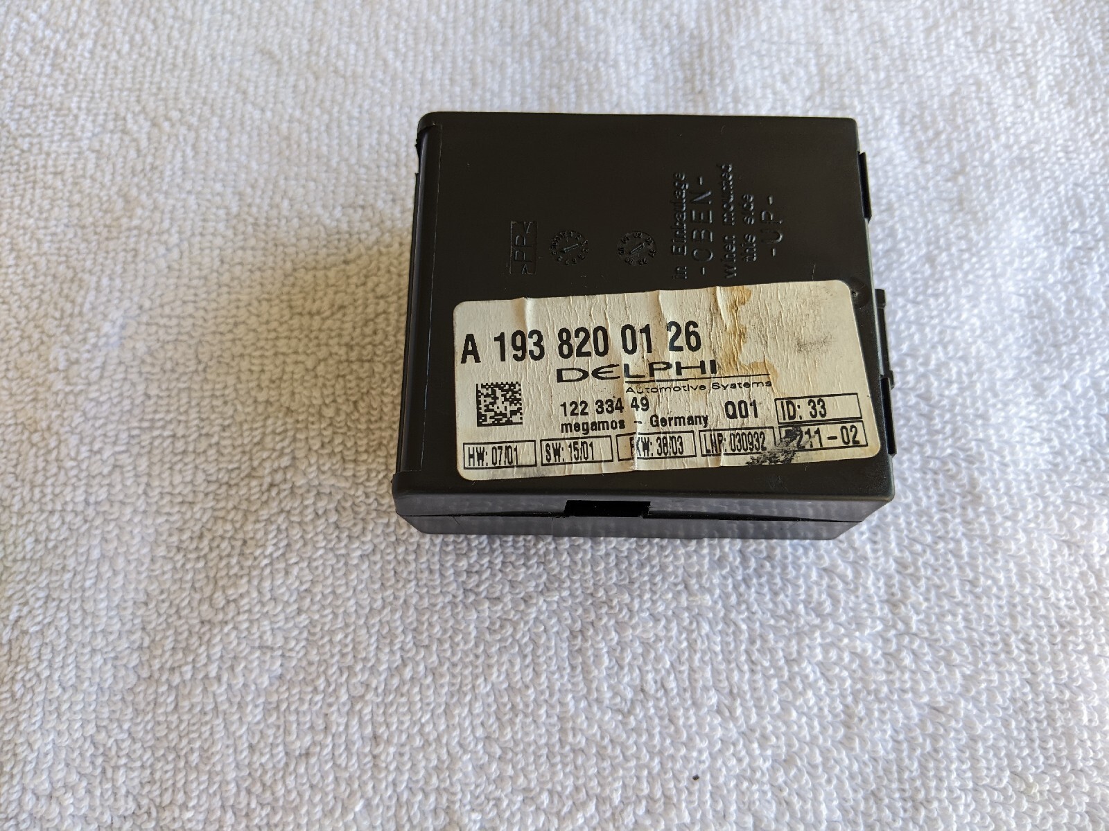 04+Chrysler+Crossfire+Security+Anti+Theft+Control+Module+A1938200126 ...