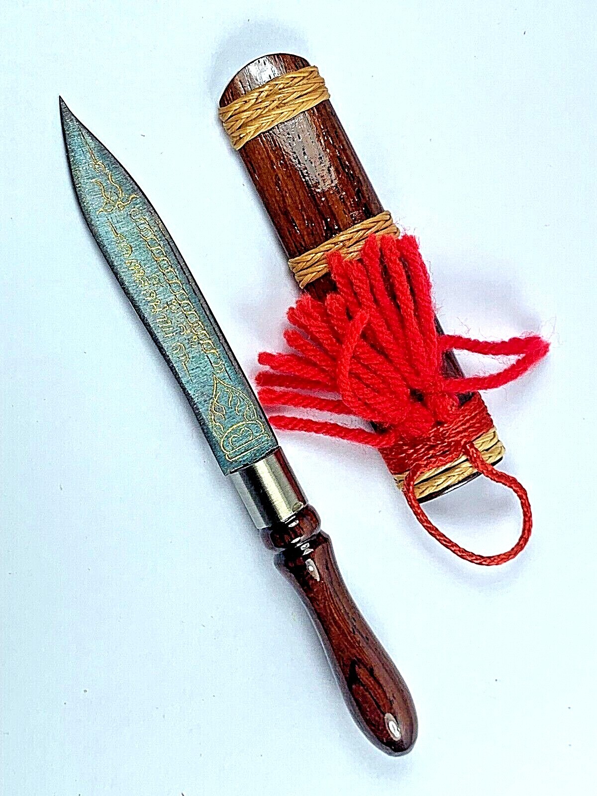 BLESSED LEK NAMPHI MEED MOR KNIFE SWORD DAGGER FETISH TALISMAN THAI ...