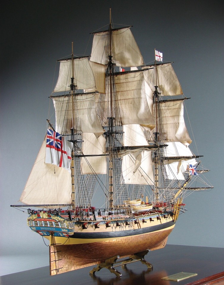 Card Paper Cut Out Model Kit Vessel Shipyard HMS Enterprize (Laser Cut ...