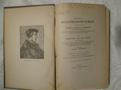 OCCULT PHILOSOPHY: NATURAL MAGIC, Agrippa - Grimoire Mysticism Alchemy ...