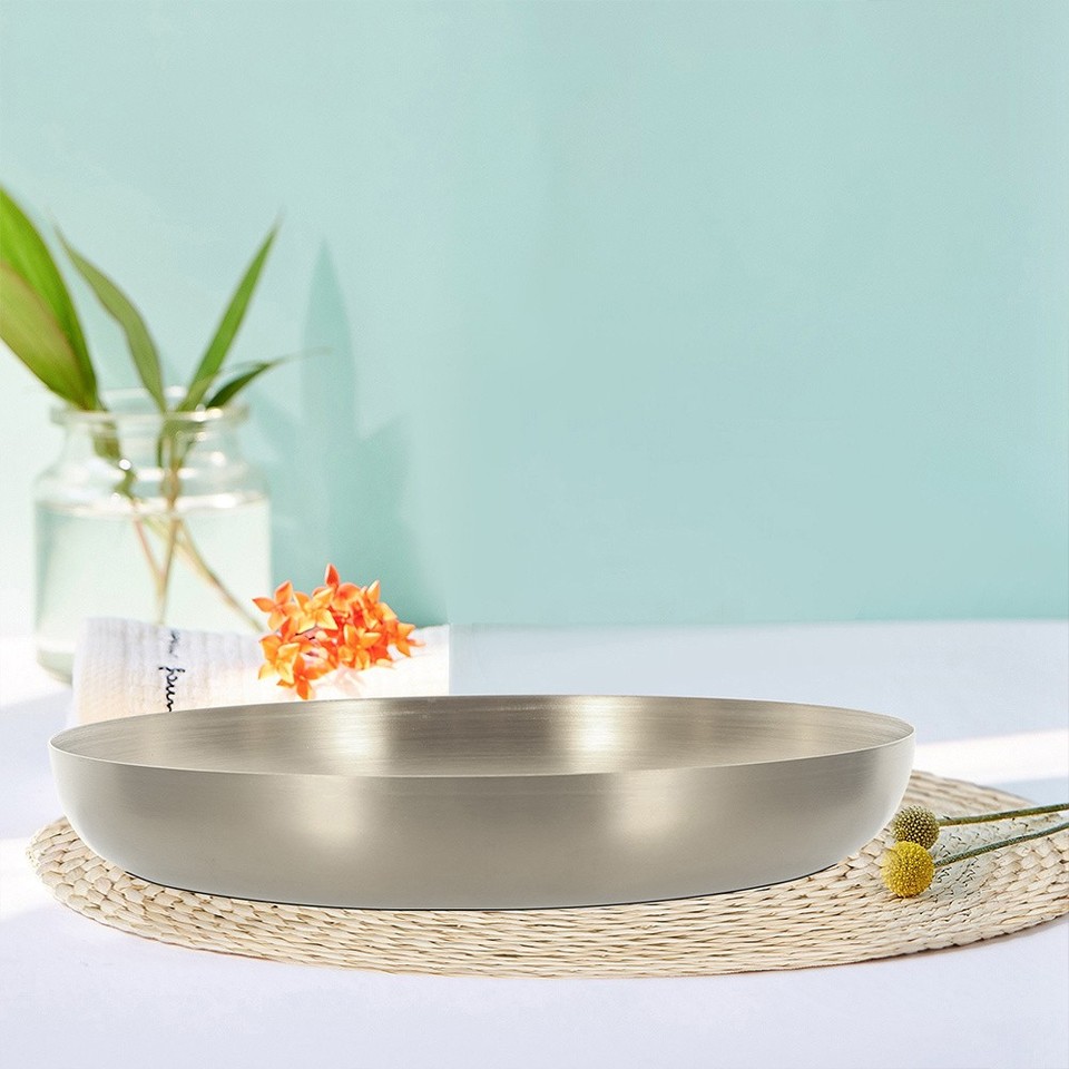 Stainless Steel Plate Kitchen Serving Tray Stainless Steak Plate Food ...