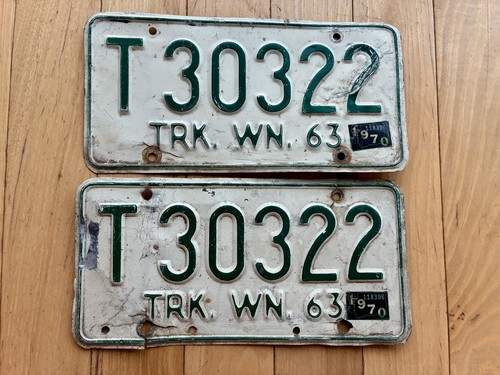 1963 to 1964 Pair Of Washington State Truck License Plates-Check W/ DOL ...