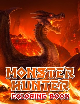 Midnight Monster Hunter Coloring Book: Black Background And Premium ...