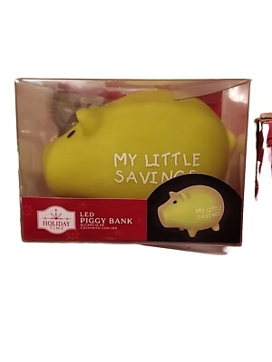 Holiday Time Led Green Light Up Piggy Bank - New | eBay