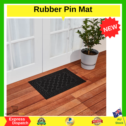 Non Slip Rubber Door Mat Heavy Duty Floor Mat Indoor Outdoor 60 x 40cm ...