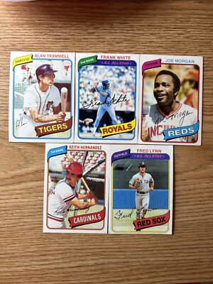 1980 Topps Baseball Card Lot HOFs and All Stars Mint To Very Good | eBay