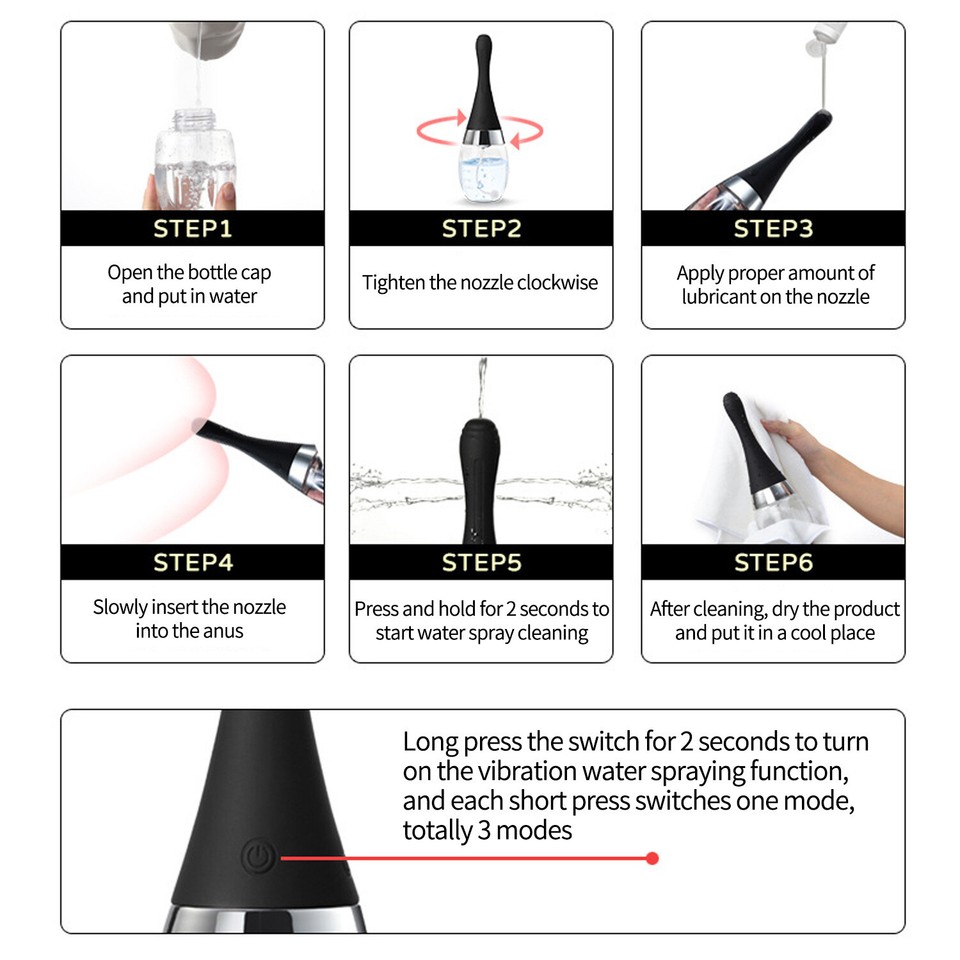 Automatic Electric Vaginal Cleaner Device Anal Irrigator Douche Enema ...
