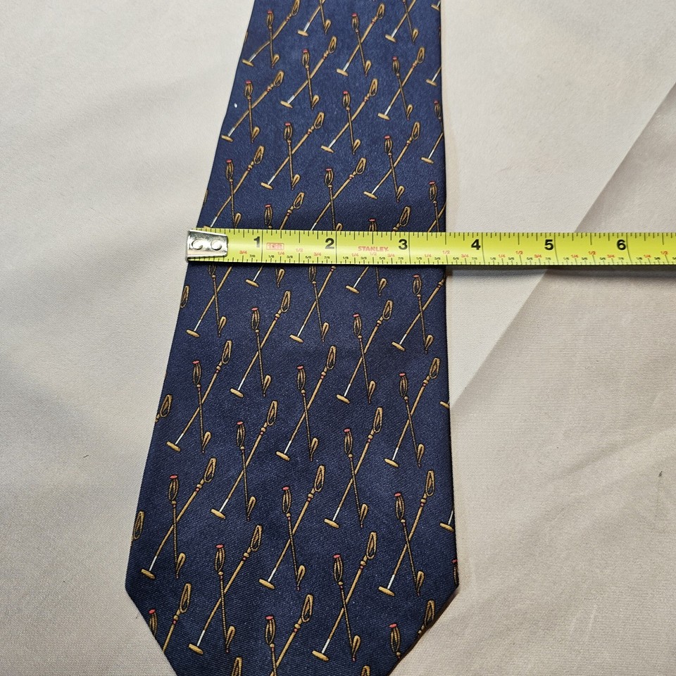 Polo Ralph Lauren Tie Mens 57x3.5 Blue All Over Golf Print Silk | eBay