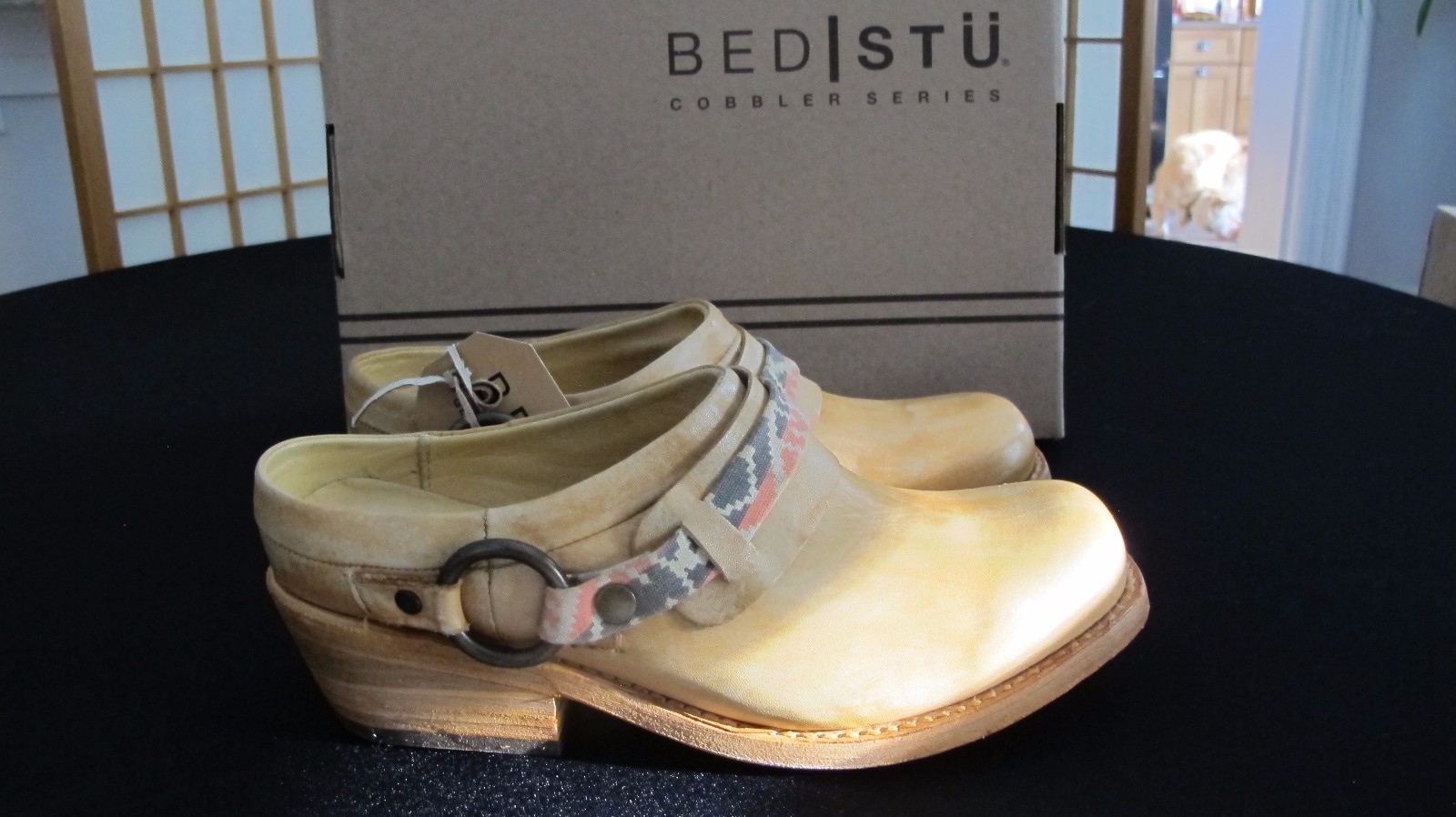 BED STU TRIAD NATURAL DRIFTWOOD COBBLER SERIES BENCH MADE CLOGS SIZE 6. ...