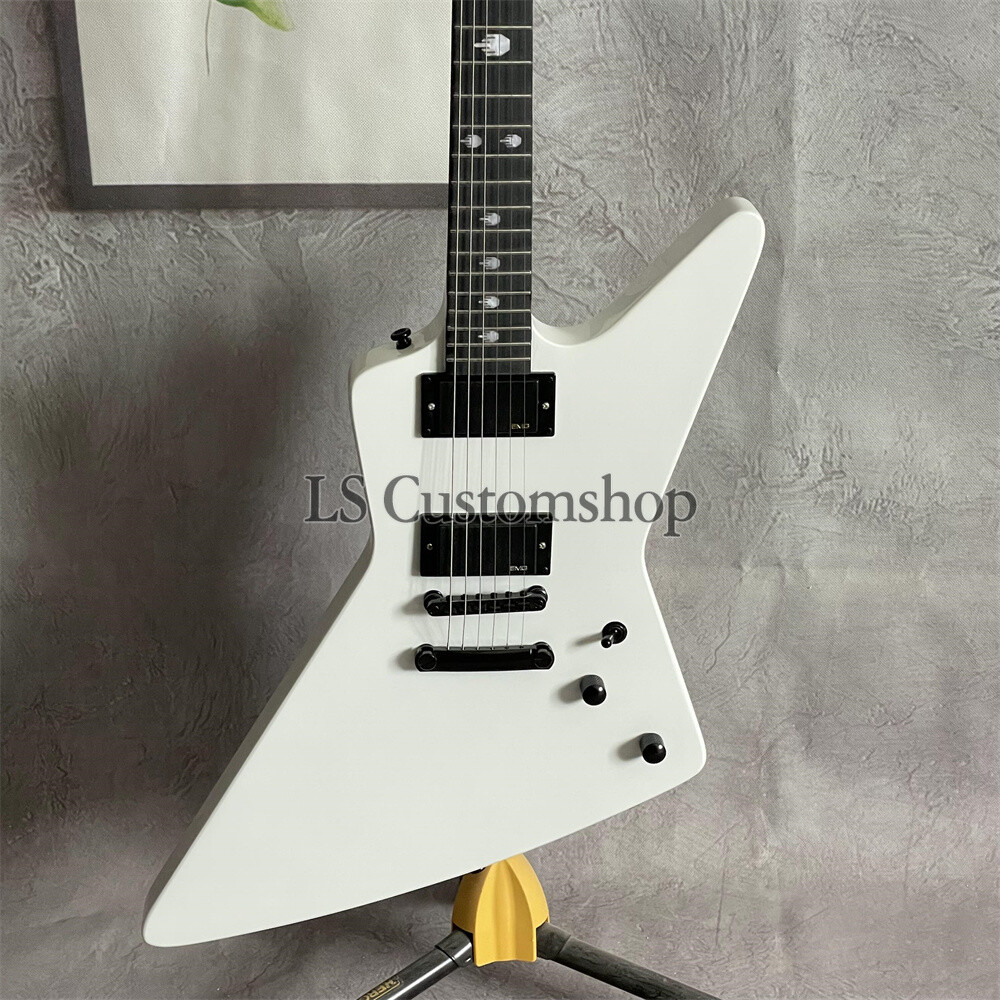 Custom EET FUK Explorer MX220 Electric Guitar James Hetfield Snow White ...