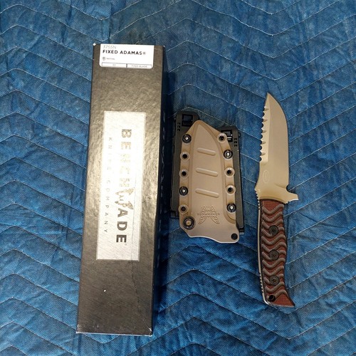 Benchmade Adamas Siebert Fixed Blade Knife Desert Sand 375sn with G10 ...
