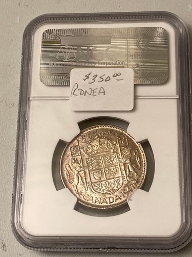 SCARCE 1947 CANADA 50c CURVED 7 SILVER COIN NGC MS 63 | eBay
