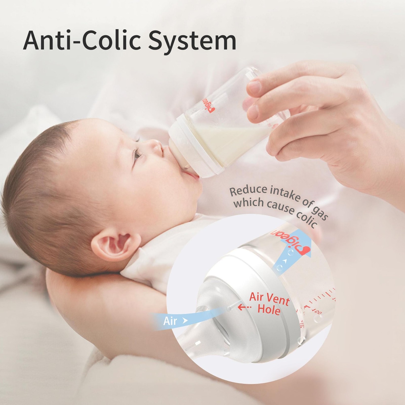 Pigeon Glass Nursing Bottle Wide 1 Count (Pack of 2), 8.1 Ounce, 2 Packs