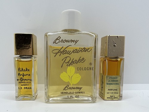 Lot Of 3 Vintage Browny Pikake Cologne/Perfume Honolulu Hawaiian ...