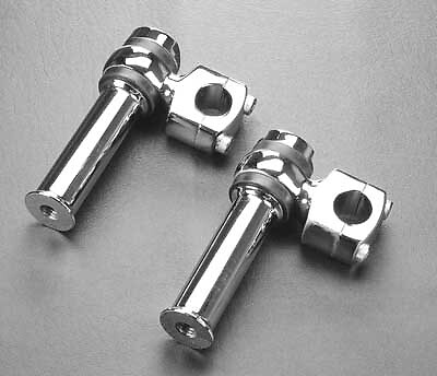 JAMMER OFFSET DOG BONE 4" RISERS FLANDERS STYLE CHROME HARLEY CHOPPER ...