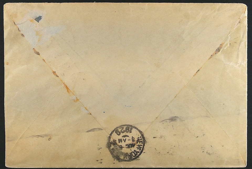 Rare 1929 Germany Zeppelin Airmail Cover with 4M Stamp, Delayed Flight ...