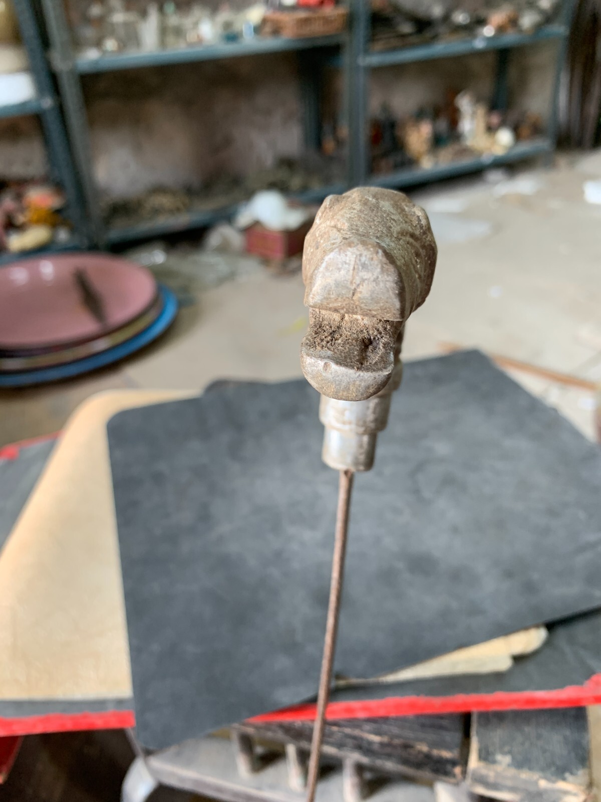 Old Vintage Hand Forged Iron Walking Stick Walking Cane with Animal ...