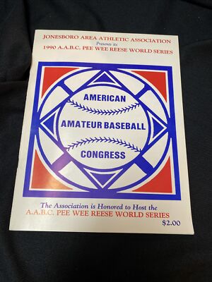 Rare PEE WEE REESE WORLD SERIES 1990 A.A.B.C Pee Wee Reese Program ...