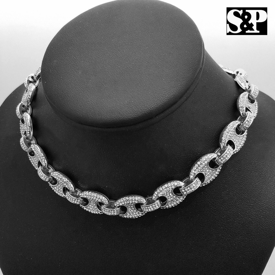 Hip Hop JIGSAW Tekashi69 pendant 18" Full Iced Marina Choker Chain ...