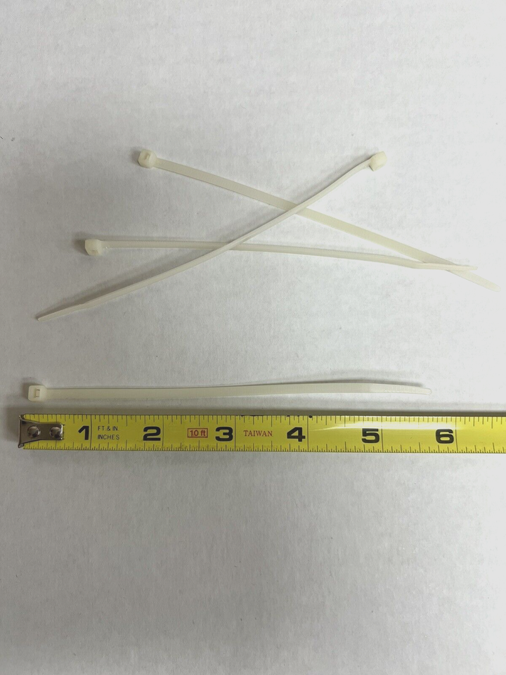 HEAVY DUTY 1000 pcs 5 11/16 Long White Cable Zip Ties Ty Wraps - Ships ...