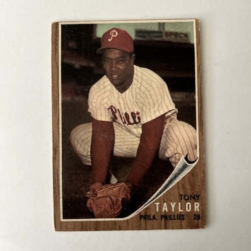1962 Topps Baseball Tony Taylor Philadelphia Phillies Card #77 | eBay