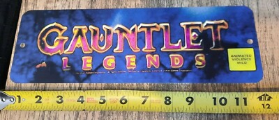 Gauntlet Legends Classic Arcade Marquee Banner 4x12 Metal Wall Sign | eBay