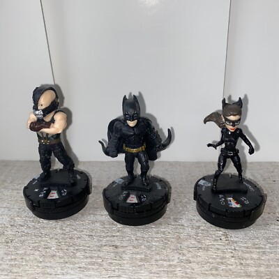 Hero Clix Dark Knight Rises Batman Catwoman Bane Figures DC Comics | eBay