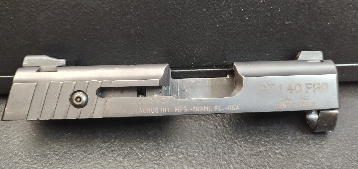 Taurus PT140 Pro Stripped Slide With Front Sight Blued 40 Cal .40 S&W ...