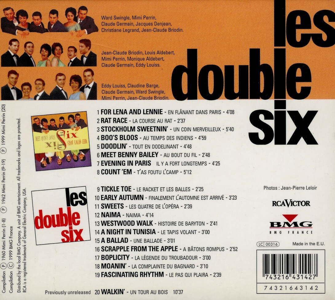 LES DOUBLE SIX - 2 LP on 1 CD - DIGIPACK 1999 REMASTERED | eBay