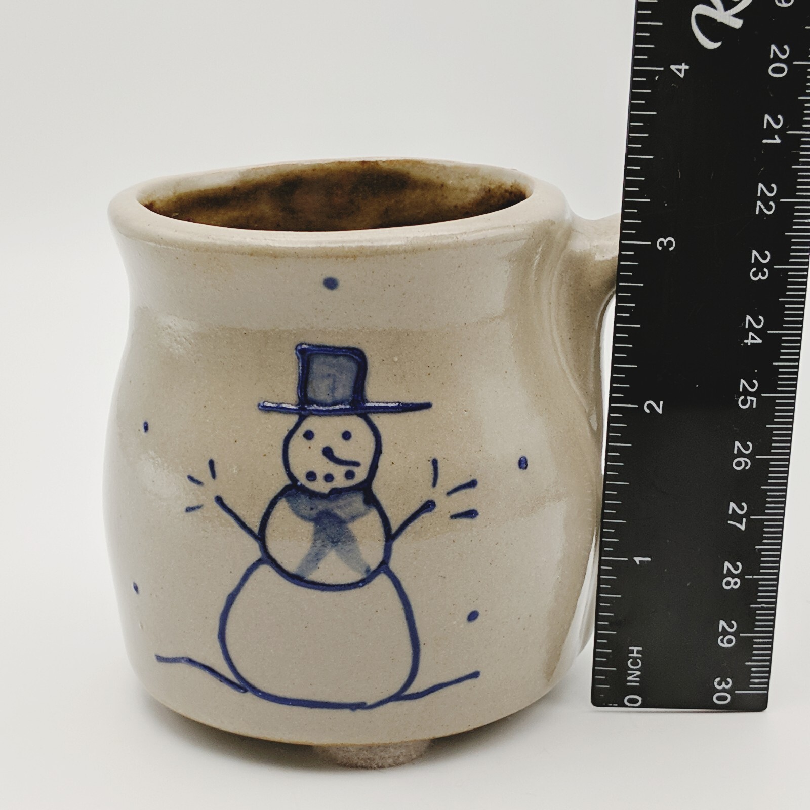 BBP Beaumont Brothers Pottery Salt Glazed Snowman Coffee Tea Cocoa Mug ...