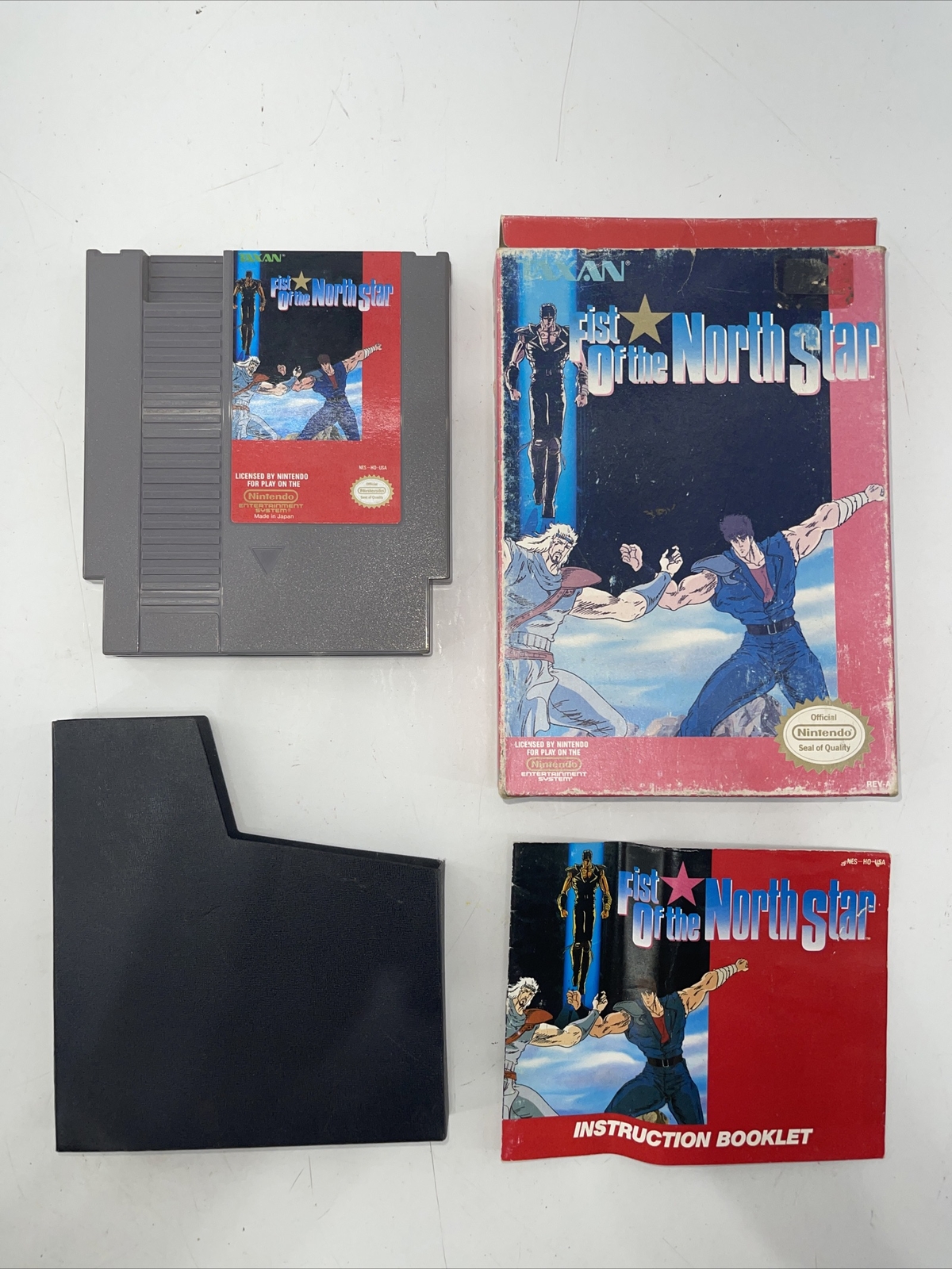 NINTENDO NES - FIST OF THE NORTH STAR Game CART w/BOX Manual TAXAN ...
