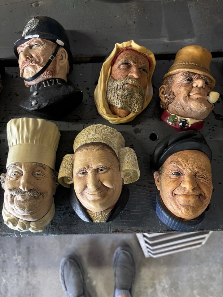 Vintage Bossons Chalkware Heads Congleton England | Lot of 15 | eBay