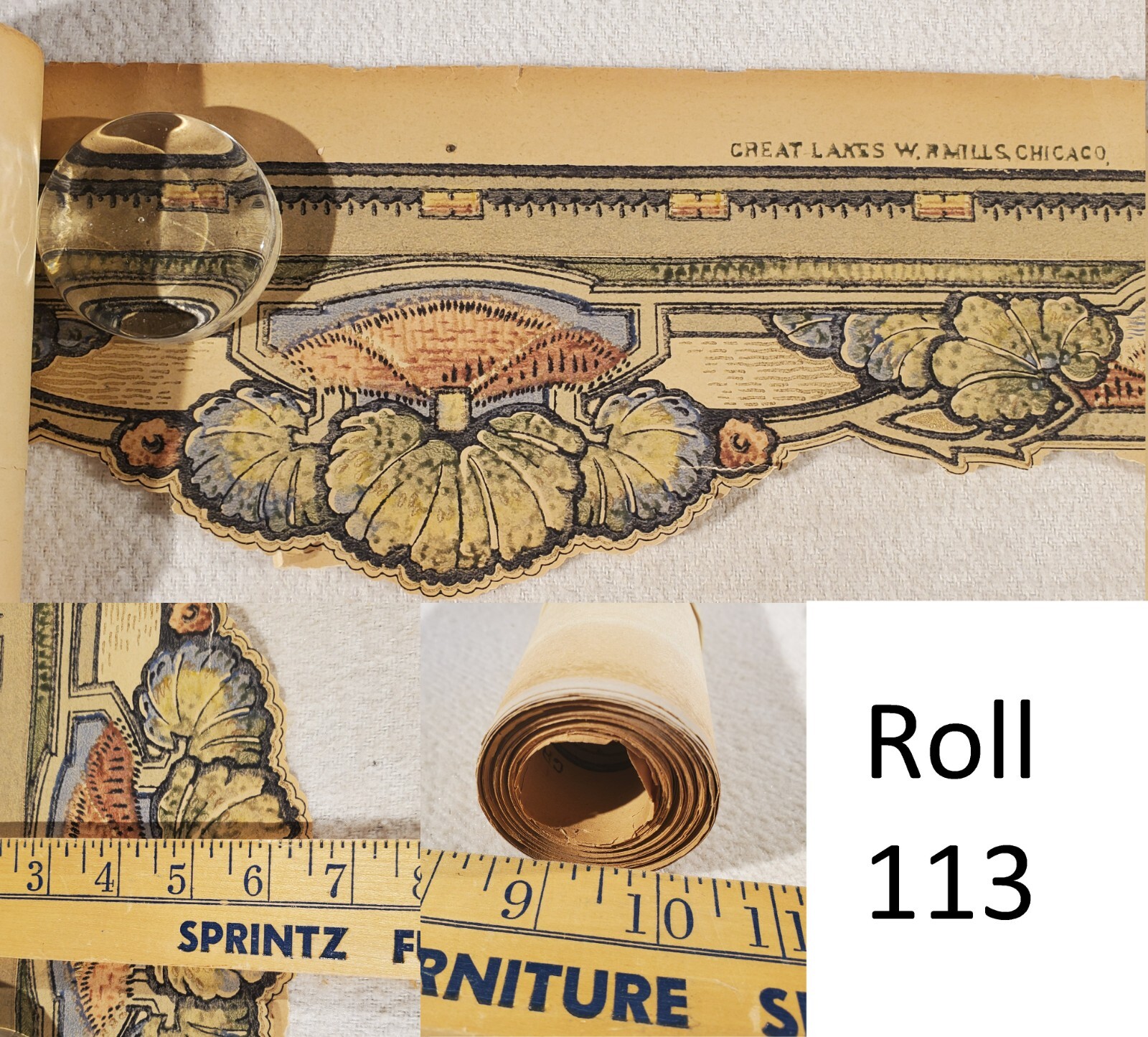 Vtg Mid Century 1950s Partial Wallpaper Mini Rolls ~ See Pics for ...