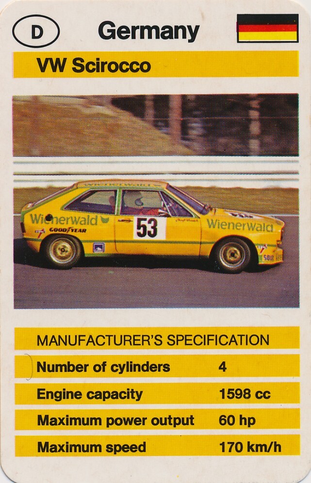 Single Auto Trading Card: VW Scirocco | eBay Australia