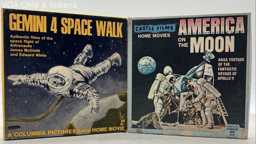 Vintage 8mm Film Lot (2) Gemini 4 Space Walk & Apollo 11 Moon NASA ...
