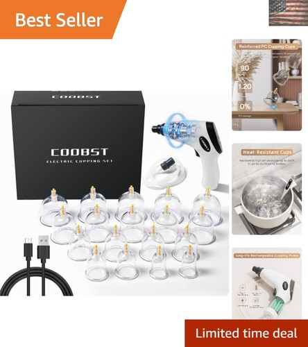 Electric Cupping Therapy Set - 18 Medical-Grade Cups for Complete ...