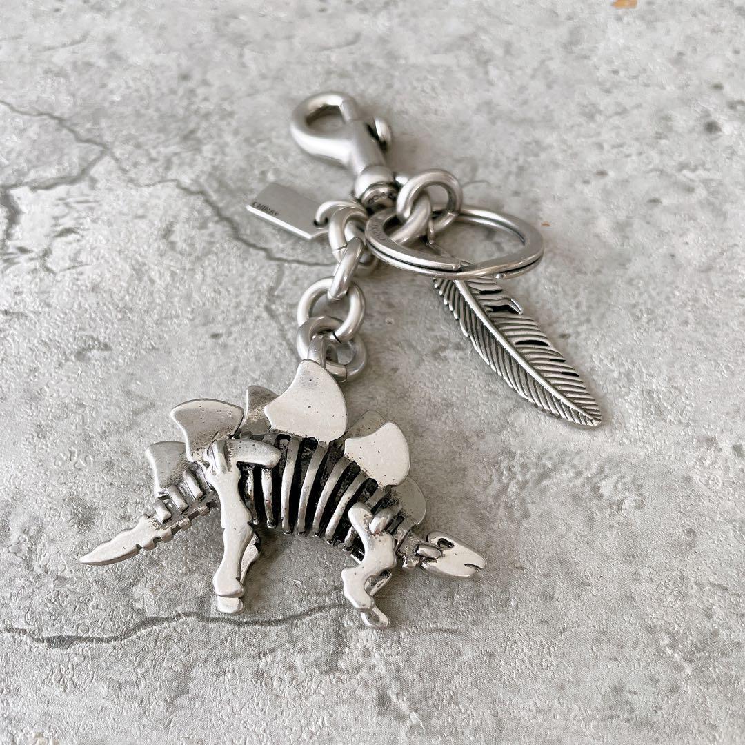 Coach Steggy Dinosaur Metal Bag Charm Feather Keychai… - Gem