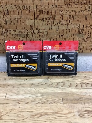 CVS Twin II Plus 40 Cartridges New In Package Fits TRAC II Razors New ...
