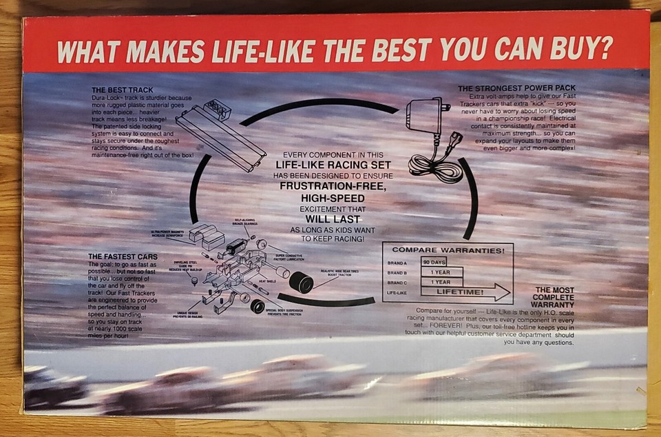 LIFE-LIKE RACING NASCAR 500 SLOT CAR SET #9528 - HO Scale 1995 -2 CARS ...