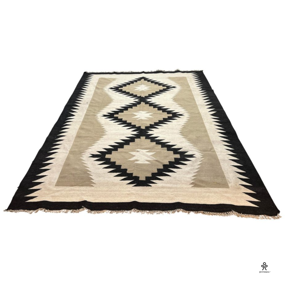 Mexican Wool Boho Rug Turkish Aztec Kilim Rug Handwoven Oriantal Rugs ...
