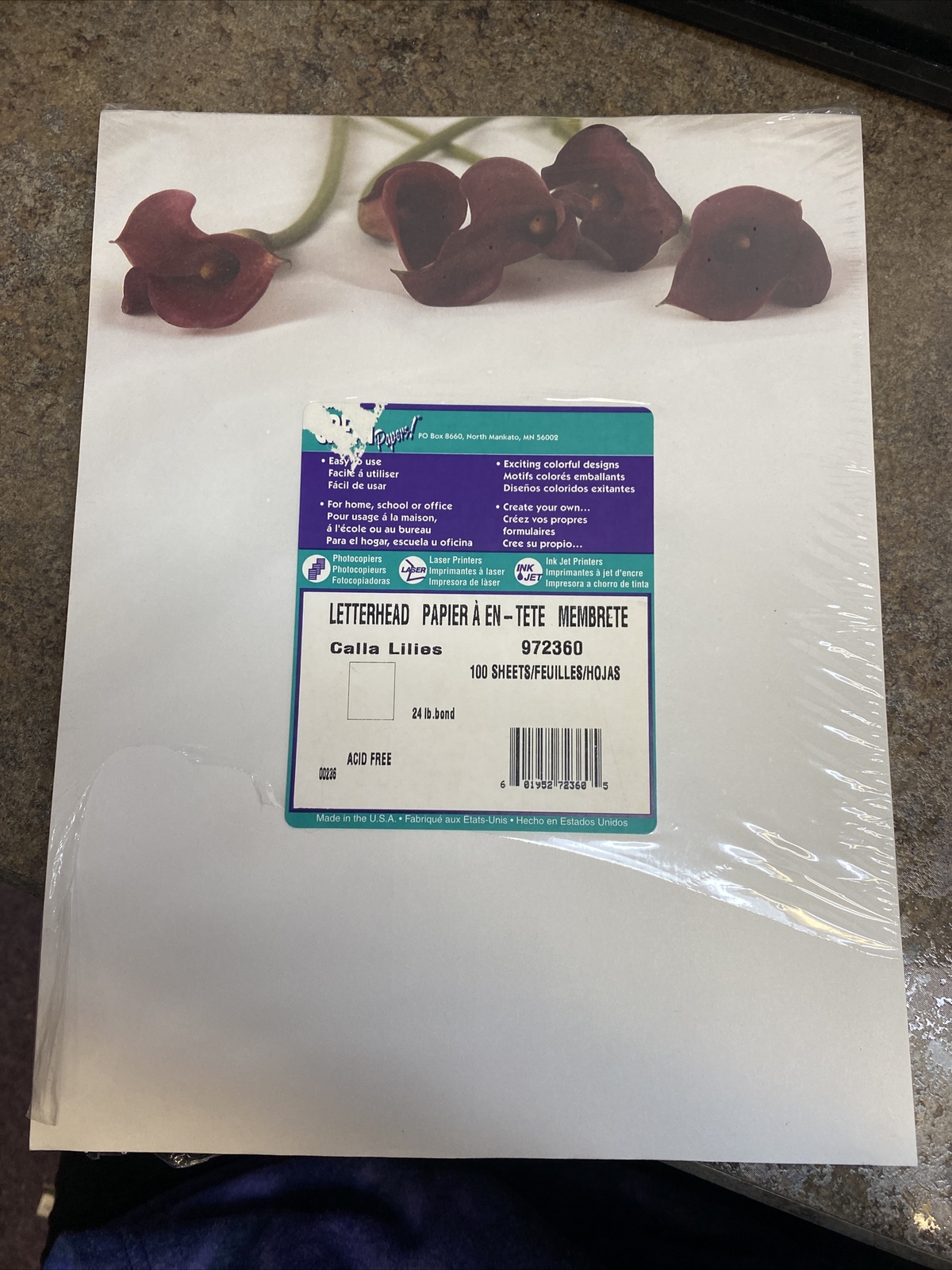 Calla Lillies Letterhead Paper 100(ish) Sheets - Acid Free - Open ...