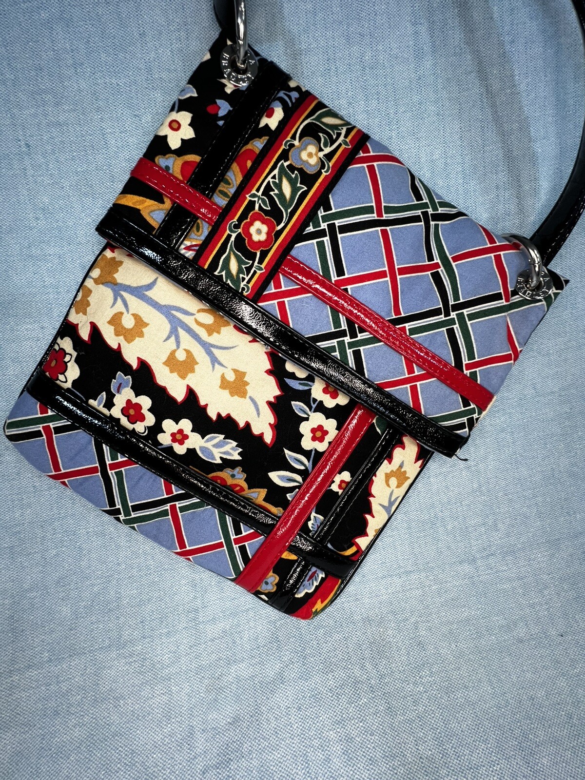 Vera Bradley Canvas and Faux Leather Fold Over Crossb… - Gem
